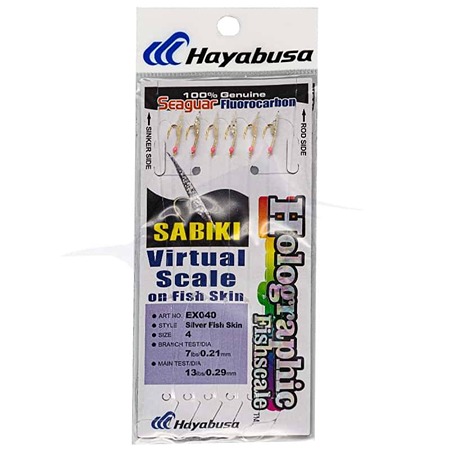 Hayabusa Sabiki EX040 Silver Fish Skin - Southside Angling